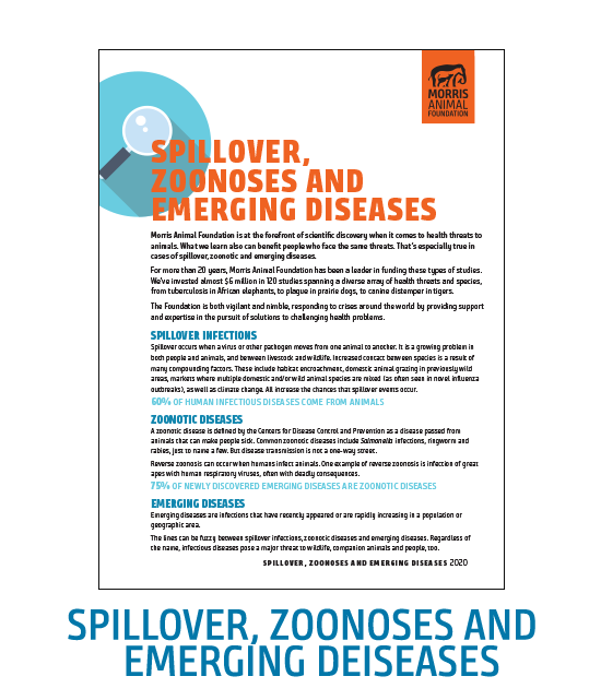 Spillovers, Zoonoses and Emerging Diseases White Paper | Morris Animal ...